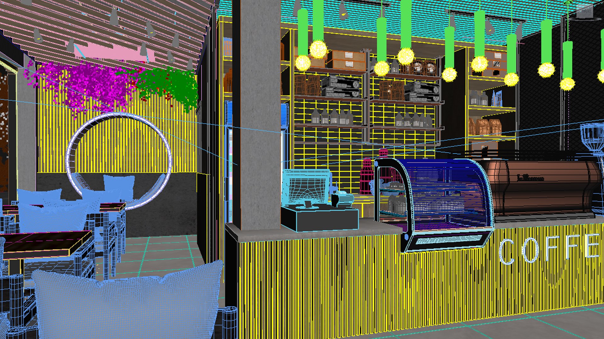 3D Coffee Shop Design - TurboSquid 1683776