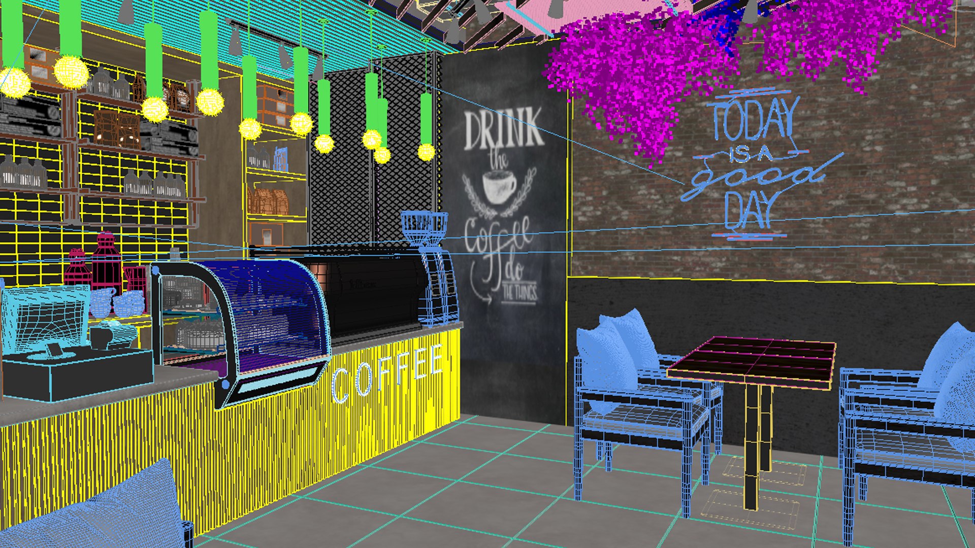3D Coffee Shop Design - TurboSquid 1683776