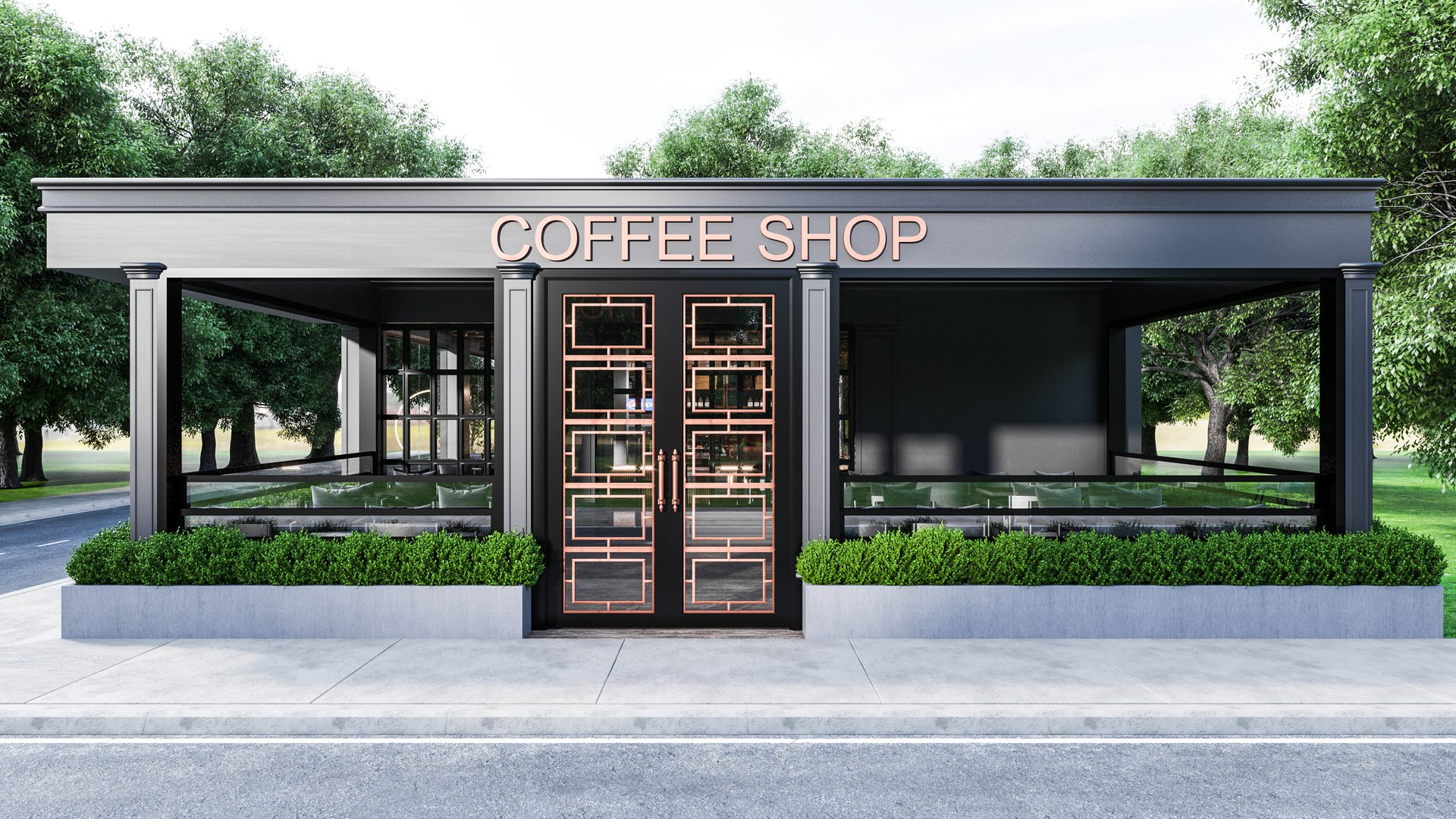 3D Coffee Shop Design - TurboSquid 1683776