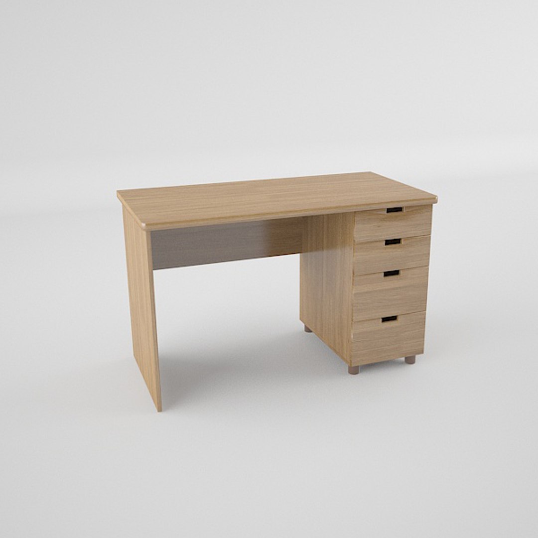 Desk Bedroom Leta 3d Model