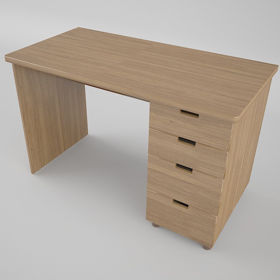 Desk Bedroom Leta 3d Model