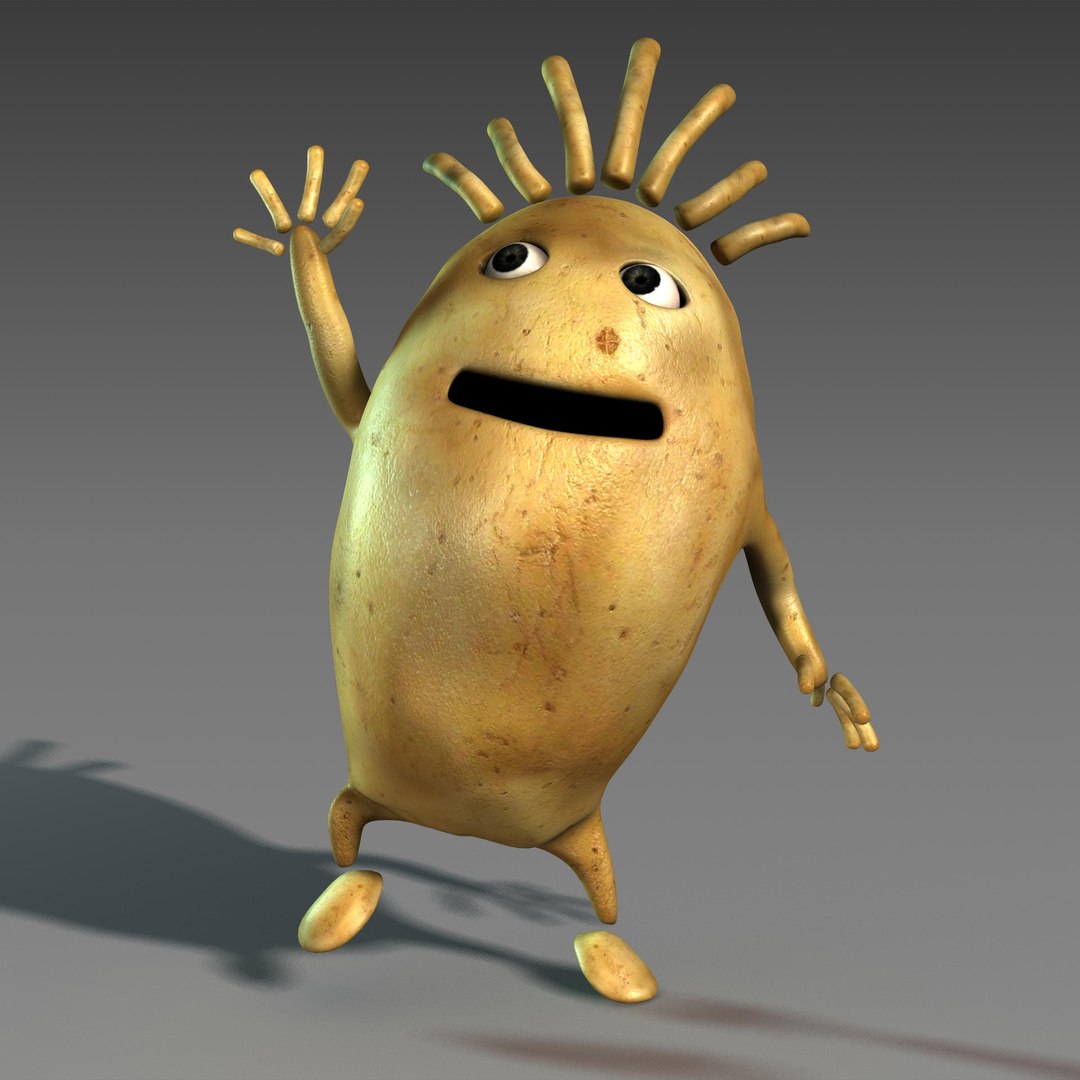 3ds max character cartoon style potato