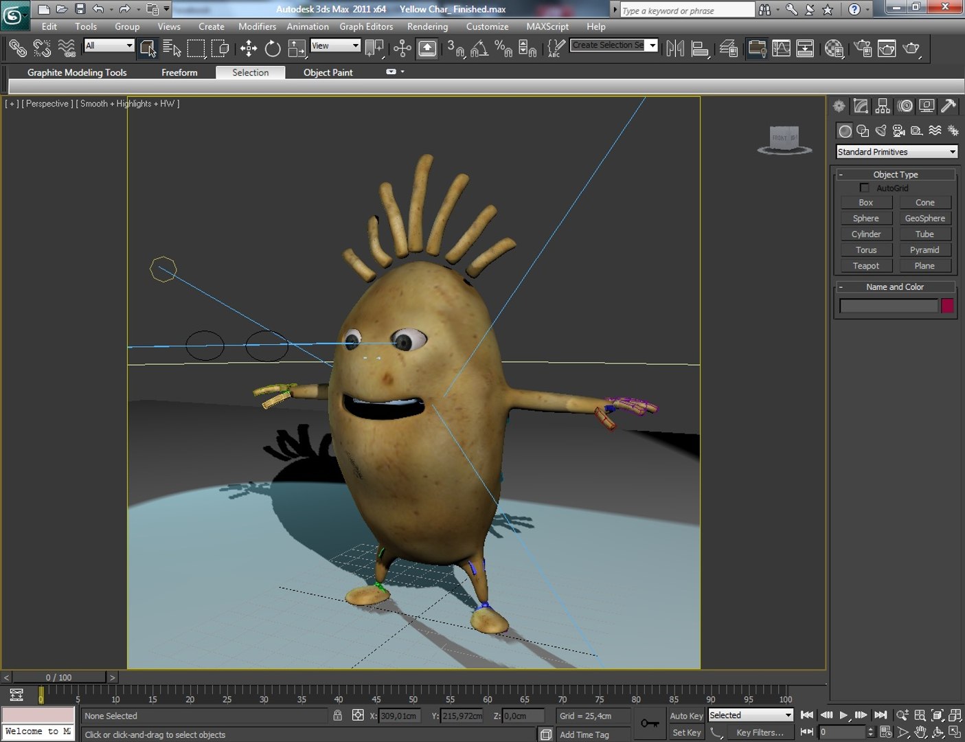 3ds Max Character Cartoon Style Potato