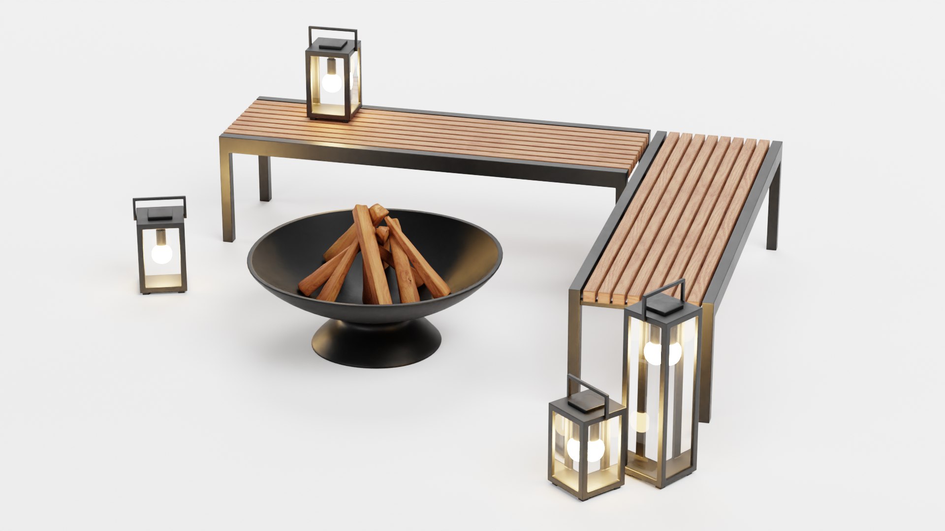 Garden Setup 01 Model - TurboSquid 2053631