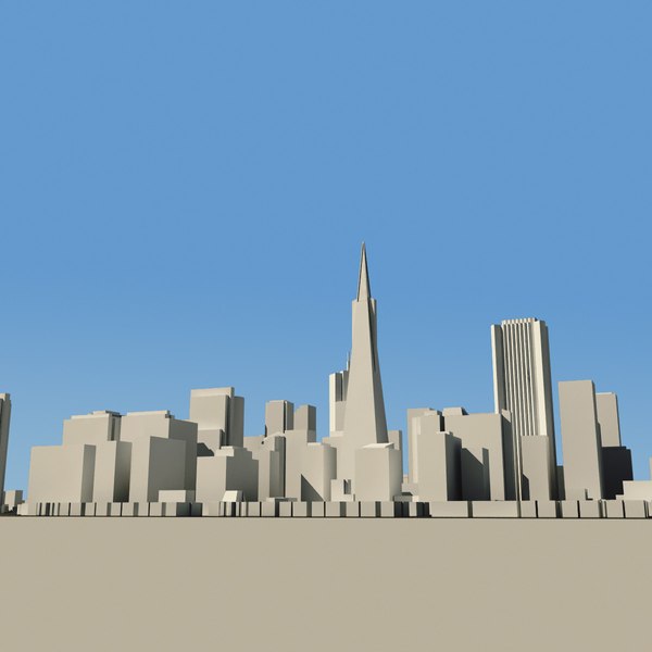 town modelled mapped 3d model