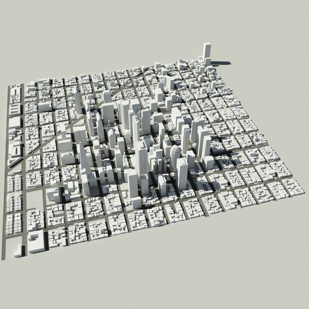 Town Modelled Mapped 3d Model