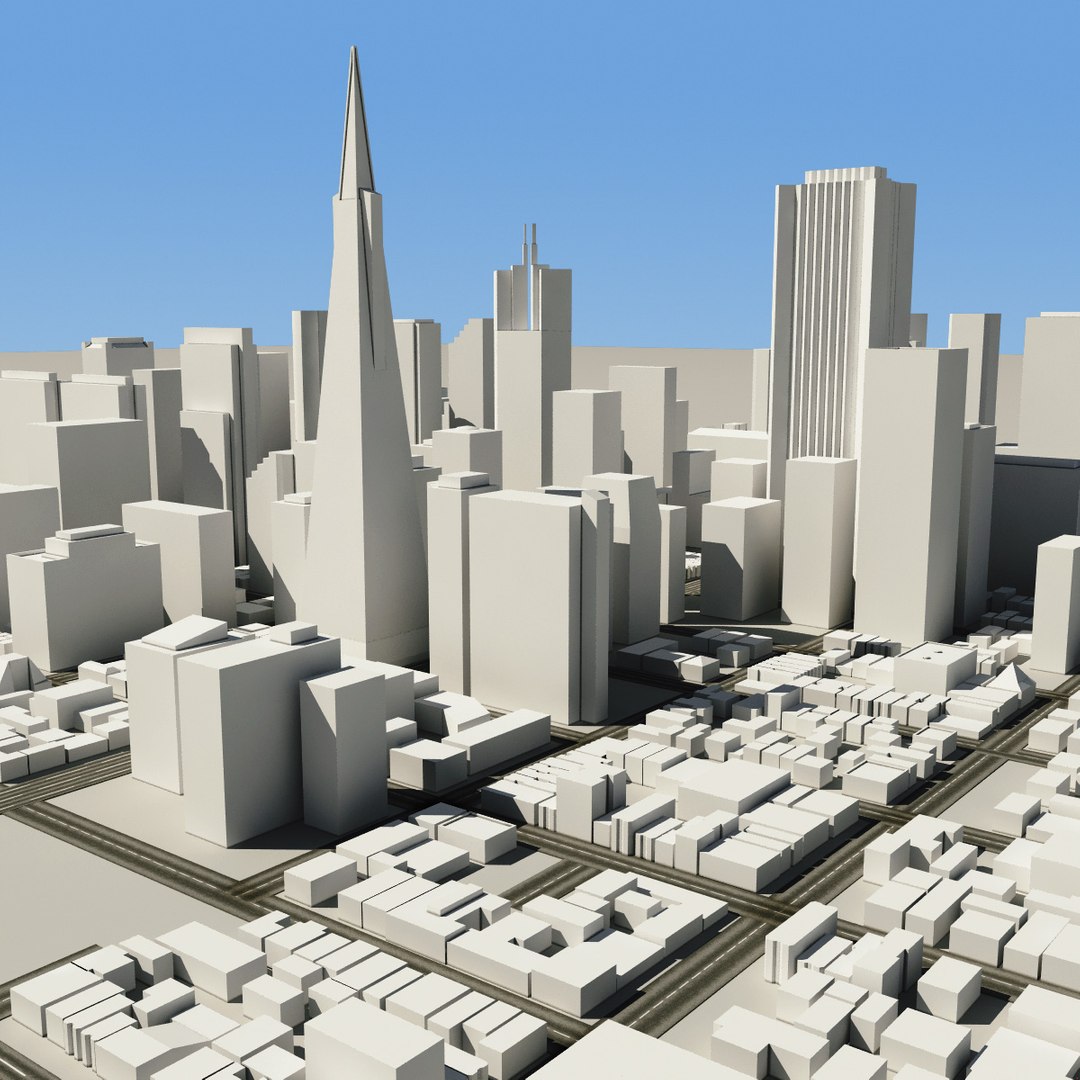 Town Modelled Mapped 3d Model