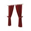 3d Model Red Curtain
