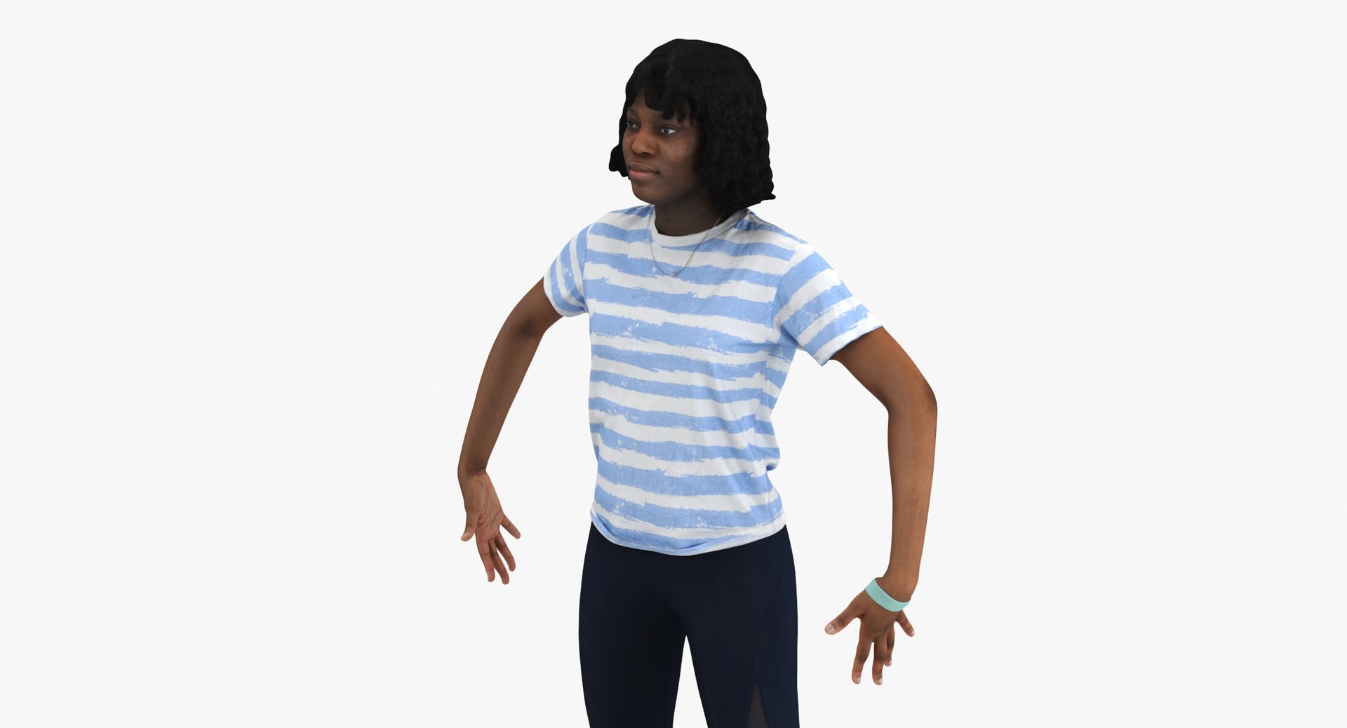 Aaliyah Sport A Pose 3D model - TurboSquid 2020928