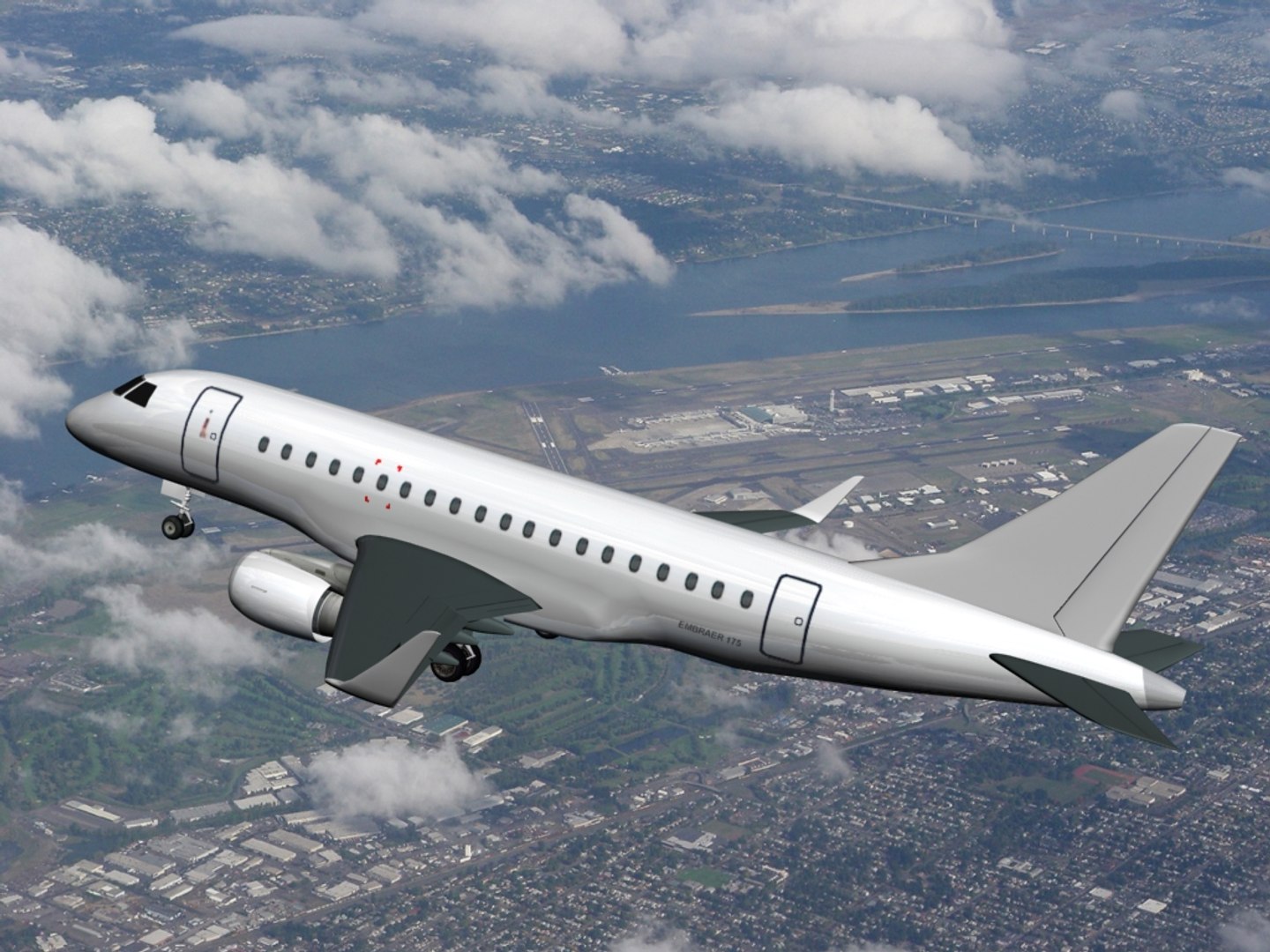 3ds Max Embraer 175 Plane Texturing