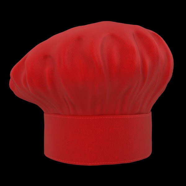 realistic chef hat 05 3d model