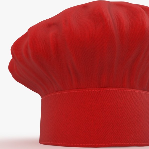 realistic chef hat 05 3d model