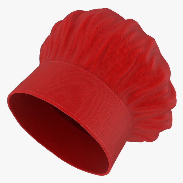 realistic chef hat 05 3d model