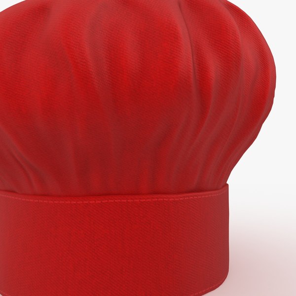 realistic chef hat 05 3d model