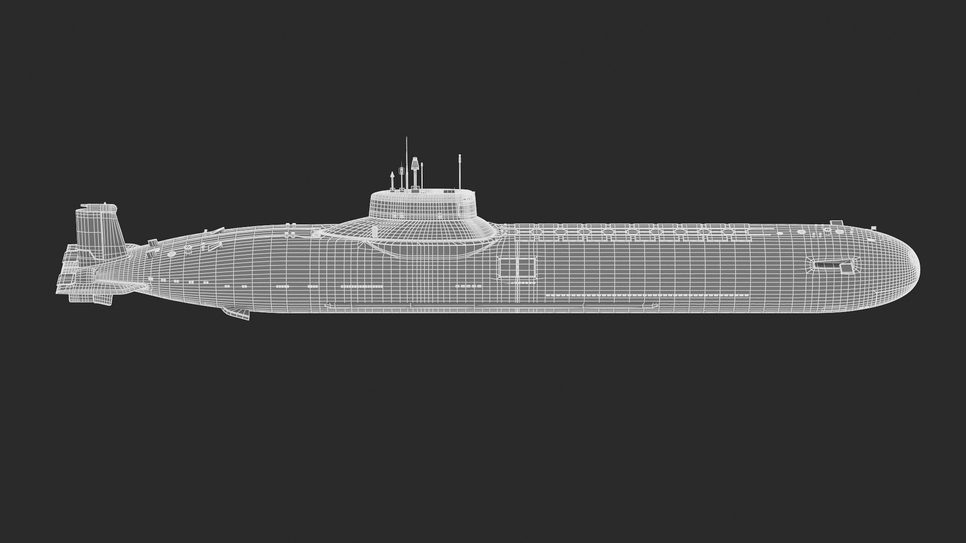 Typhoon Class Submarine 3D Model - TurboSquid 1660732