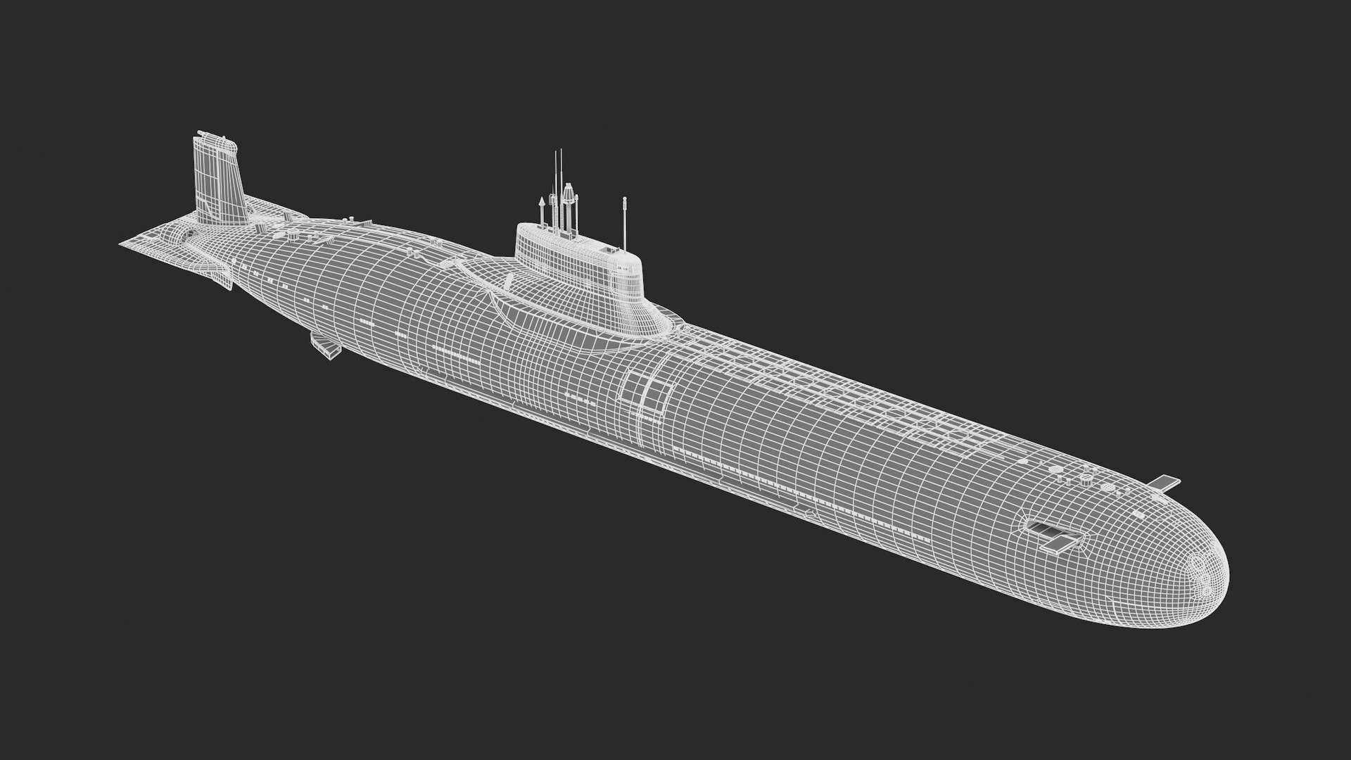 Typhoon Class Submarine 3D Model - TurboSquid 1660732