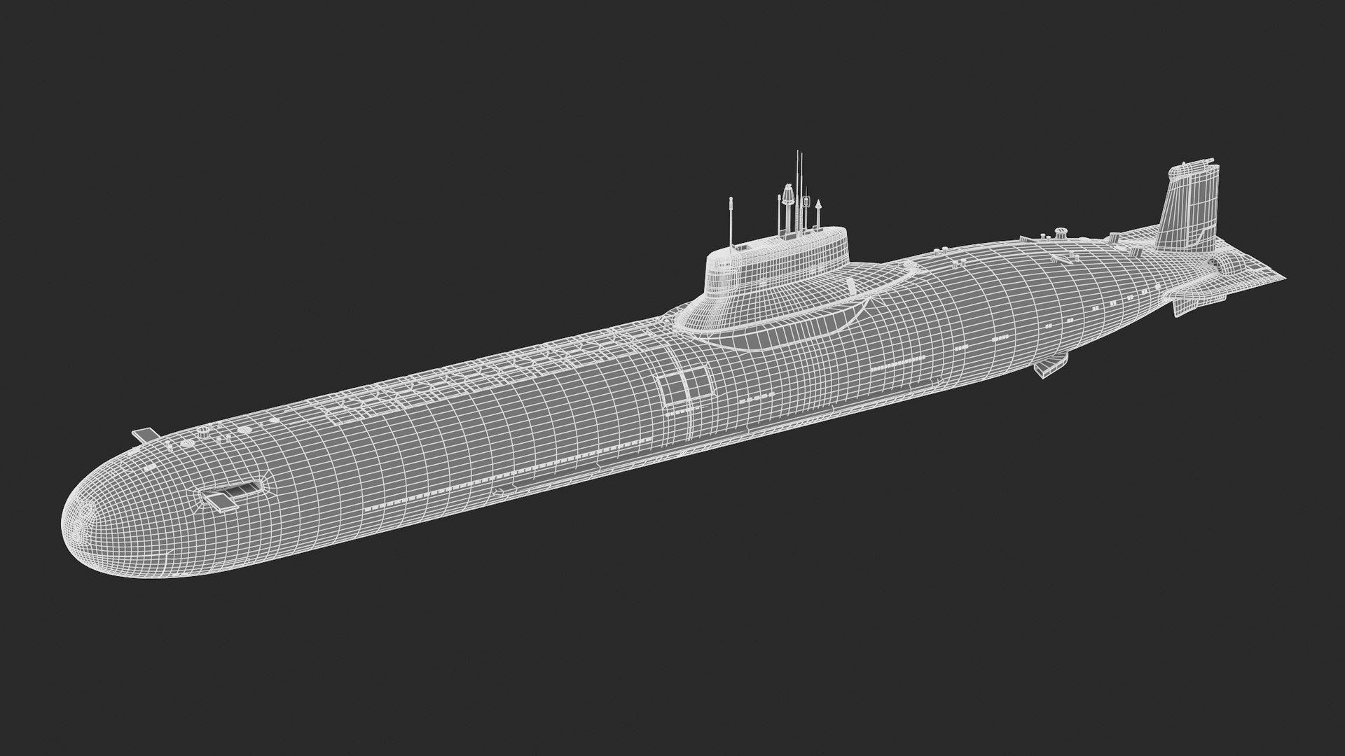 Typhoon Class Submarine 3D Model - TurboSquid 1660732
