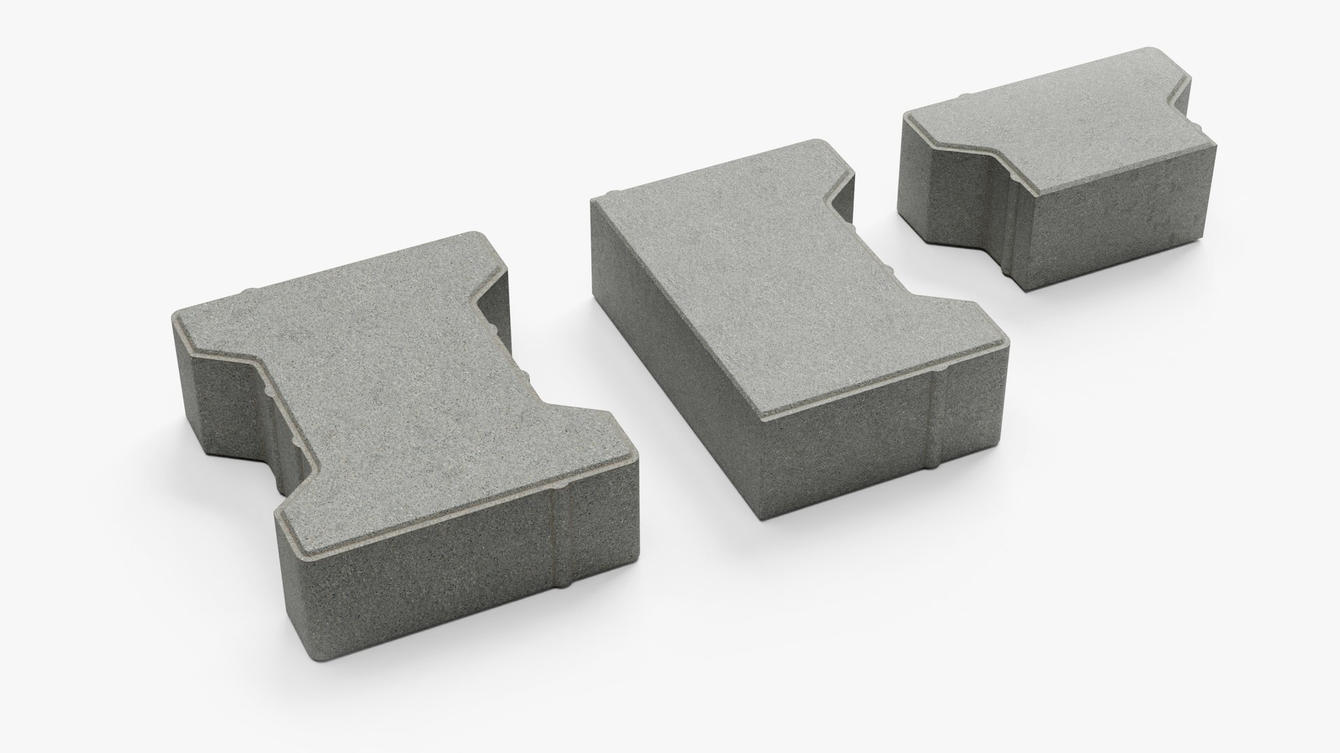 Self-locking I-shaped Paving Block 3D Model - TurboSquid 2291131
