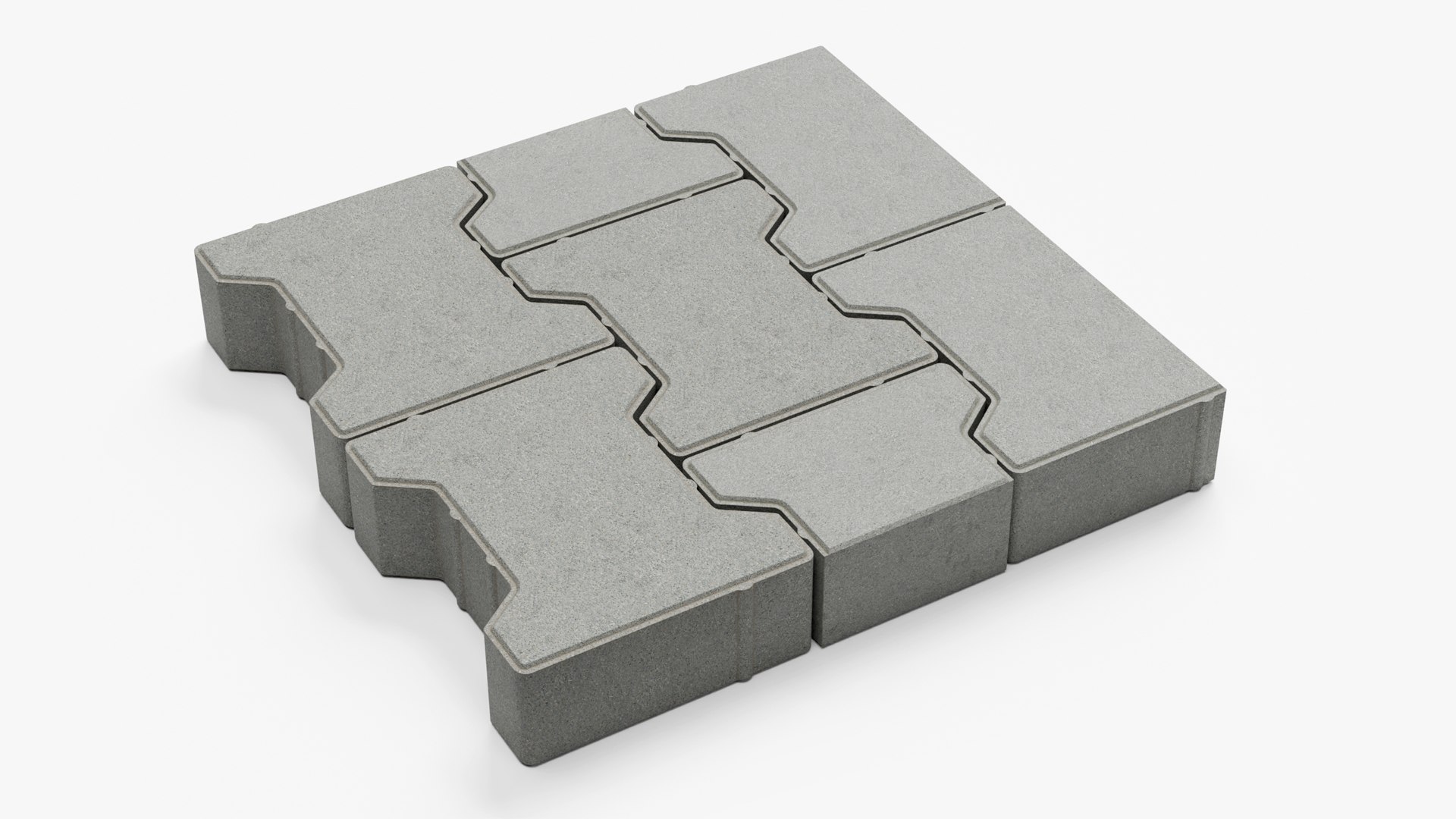 Self-locking I-shaped Paving Block 3D Model - TurboSquid 2291131