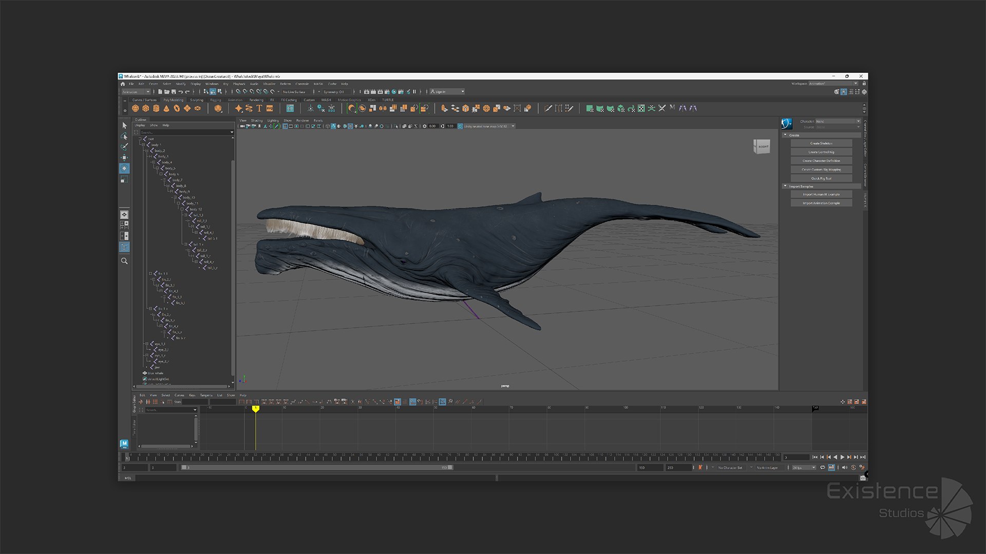3D Model Whale And Whale Calf - Underwater Creature Animated Monster - 23 - TurboSquid 2168383