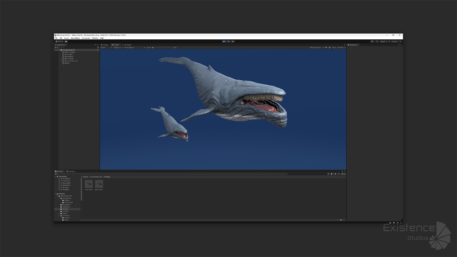 3D Model Whale And Whale Calf - Underwater Creature Animated Monster - 23 - TurboSquid 2168383