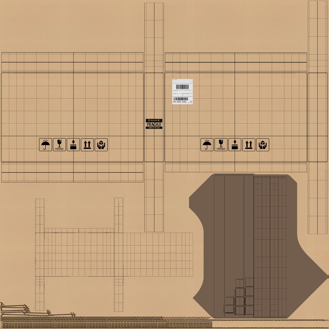 Detailed Cardboard Box 01 3D model - TurboSquid 2182442