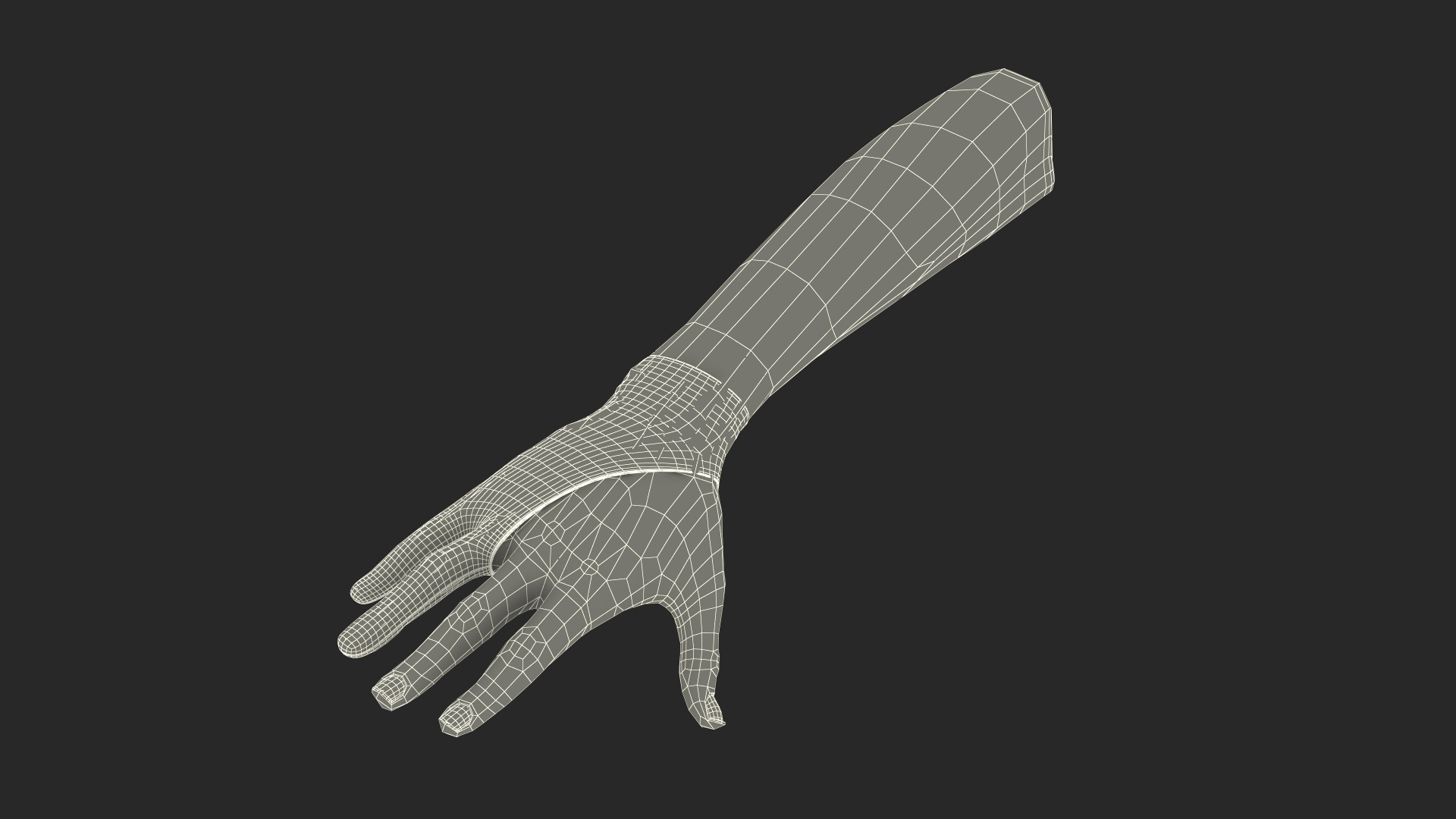 3D Black Artist Glove On Hand Model - TurboSquid 2122360