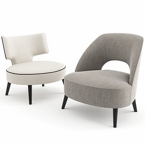 Armchairs dragonfly flexform lysandre 3D model - TurboSquid 1608367