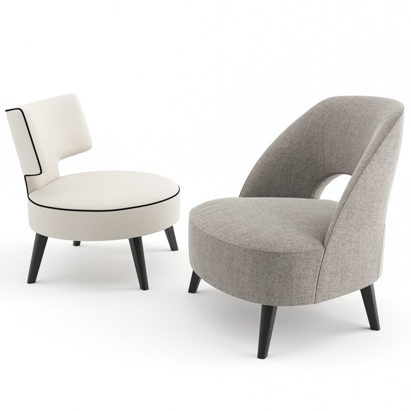 Armchairs drop flexform ermione 3D model - TurboSquid 1610890