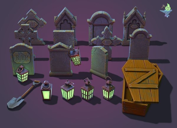 modelo 3d Paquete Cementerio - TurboSquid 2165247