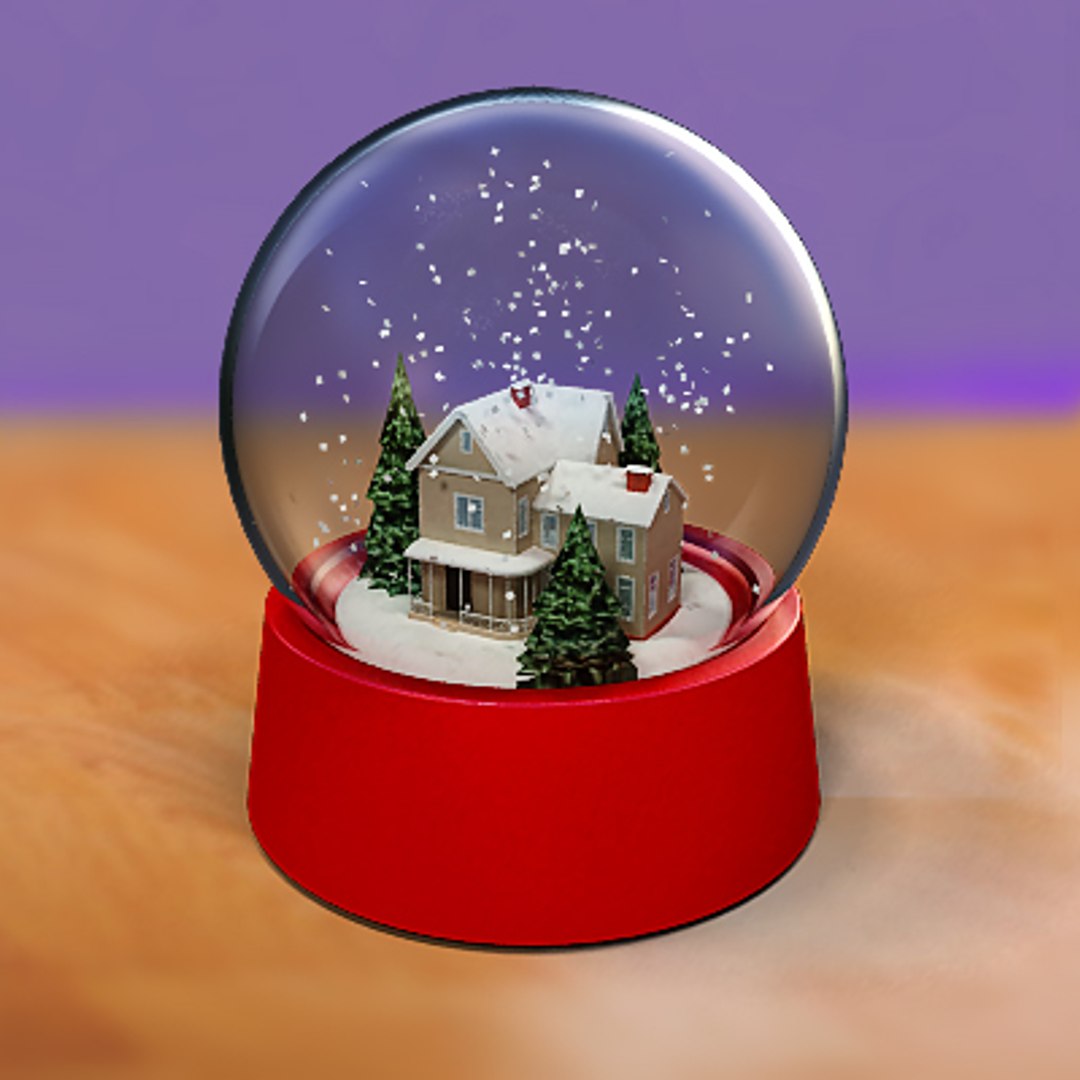 Snow Globe House 3d 3ds