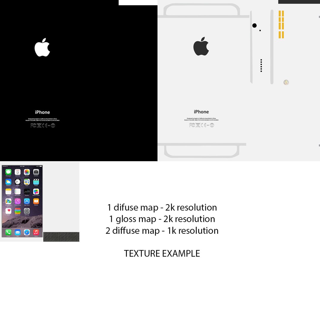 3d apple iphone 6 silver