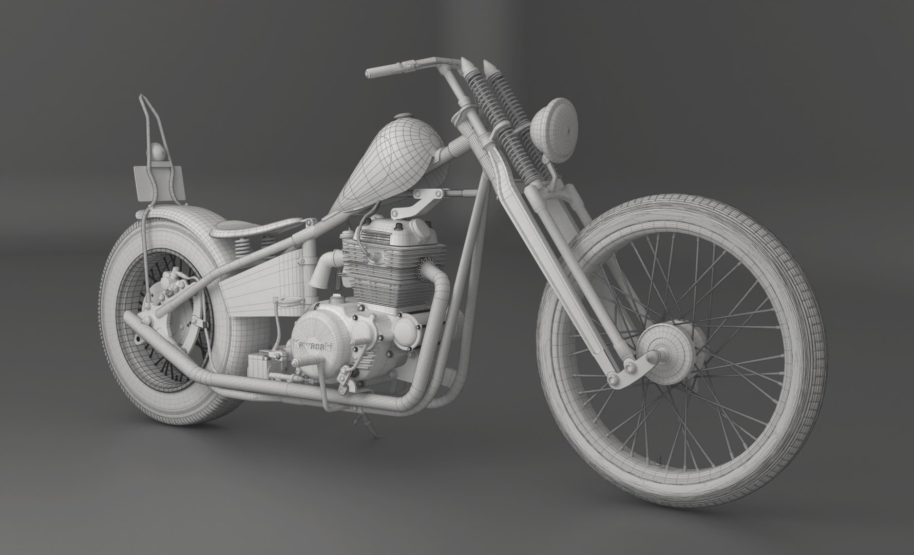 3D Motorcyle Chopper Binter Merzy - TurboSquid 2257823