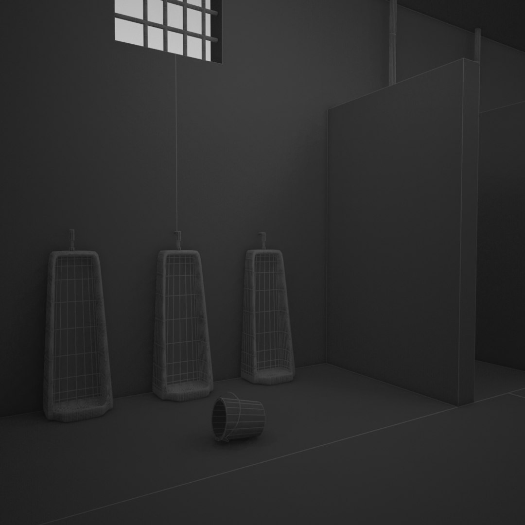 3ds Max Bathroom Prison Bath