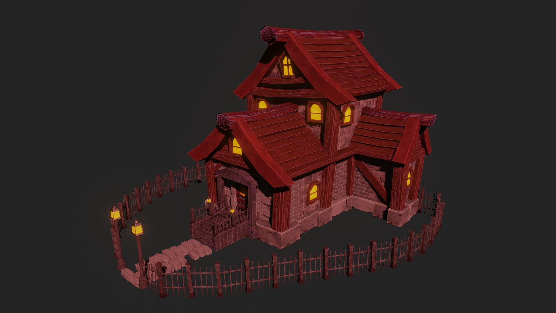 3D Stylised Witch House Model - TurboSquid 1811665