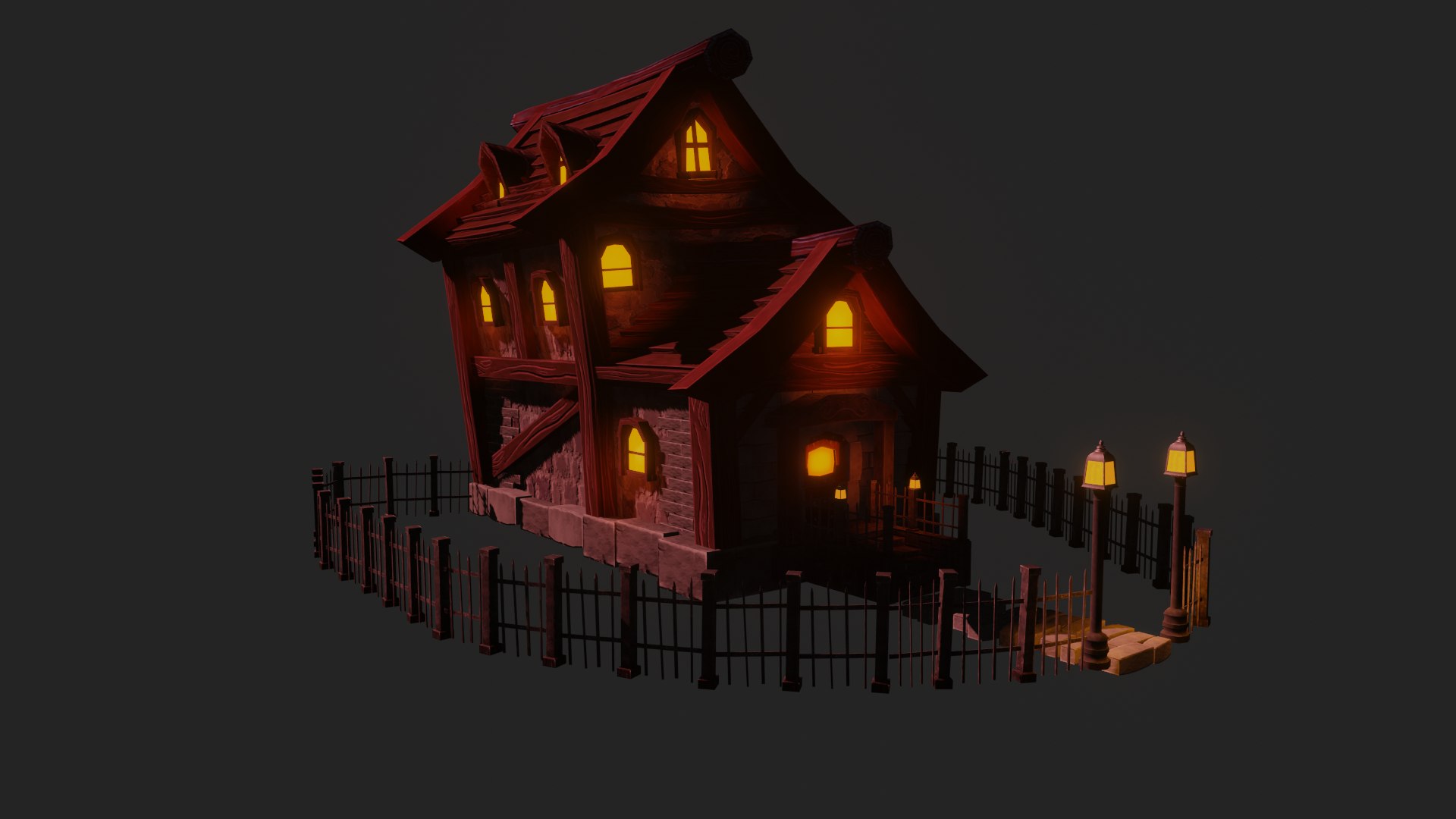 3D Stylised Witch House Model - TurboSquid 1811665