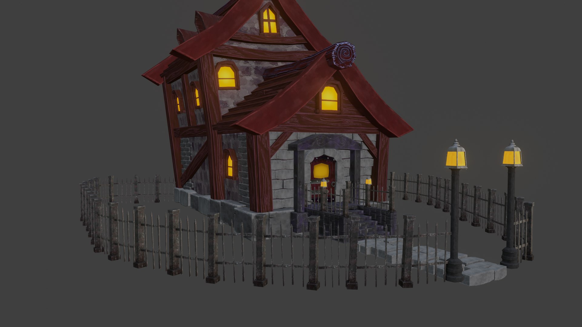 3D Stylised Witch House Model - TurboSquid 1811665