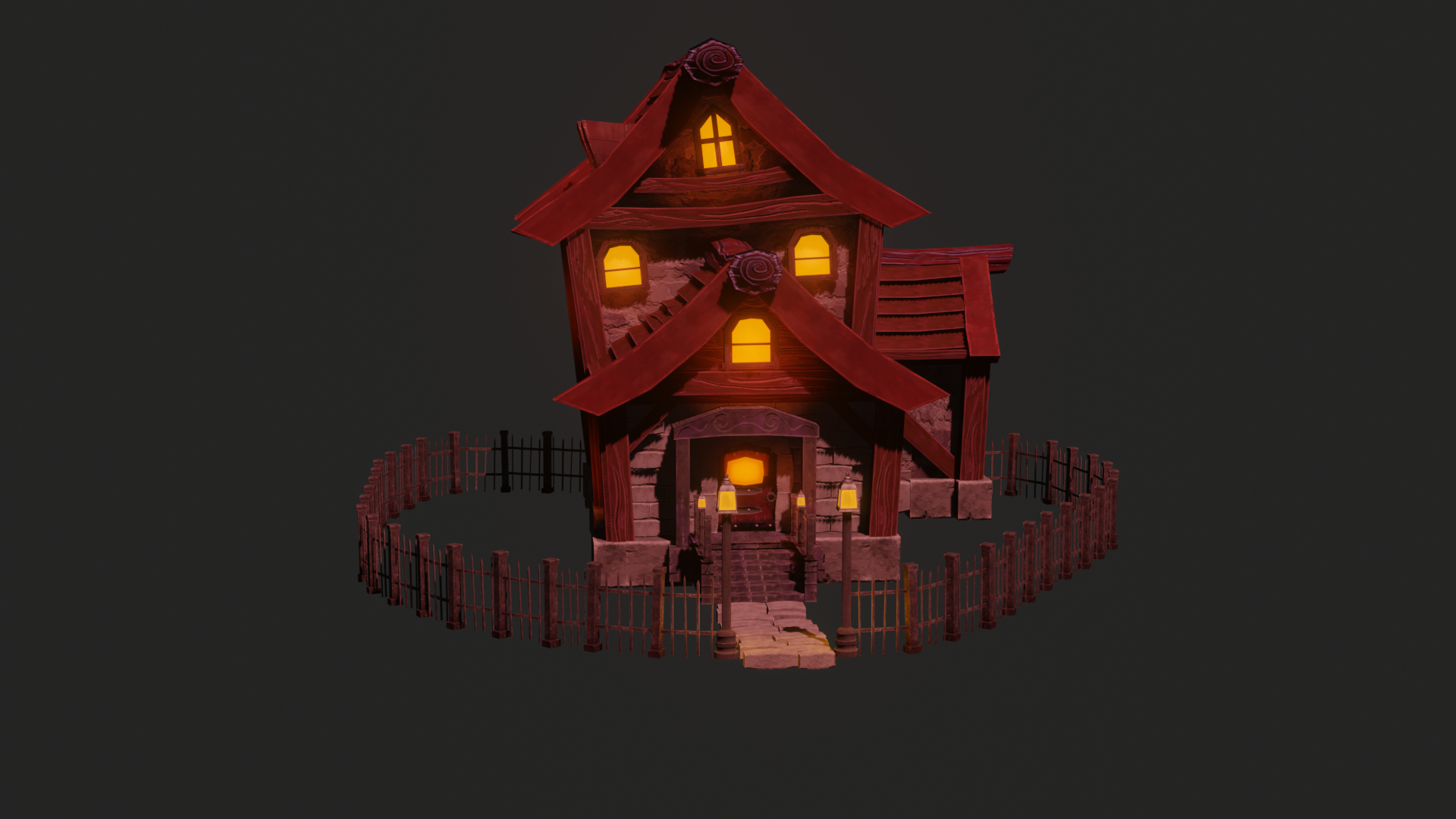 3D Stylised Witch House Model - TurboSquid 1811665