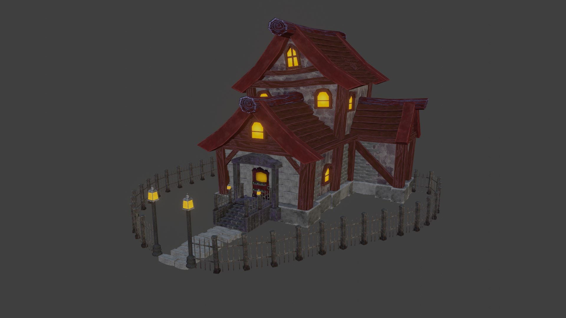 3D Stylised Witch House Model - TurboSquid 1811665