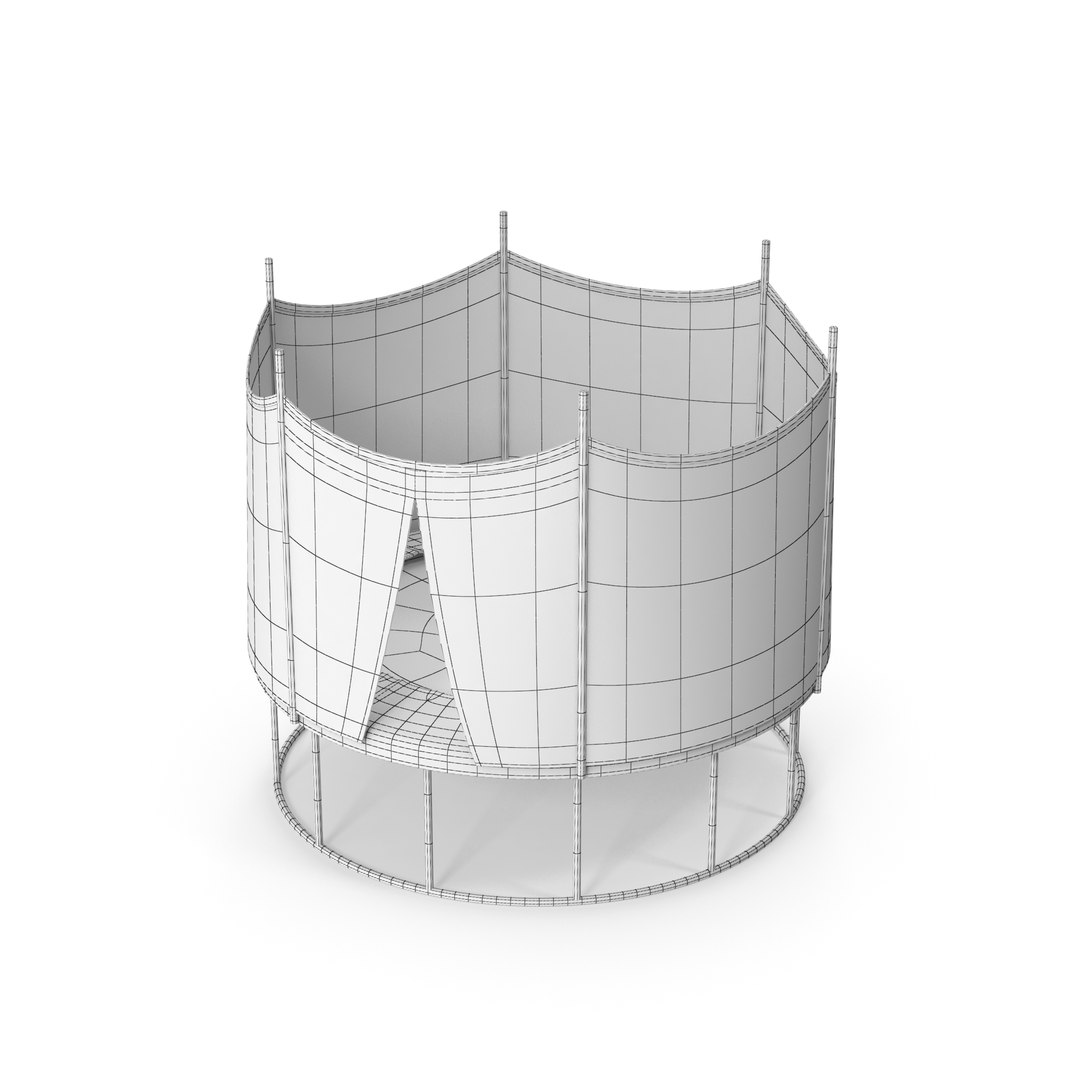 Green Trampoline 3D Model - TurboSquid 2170950