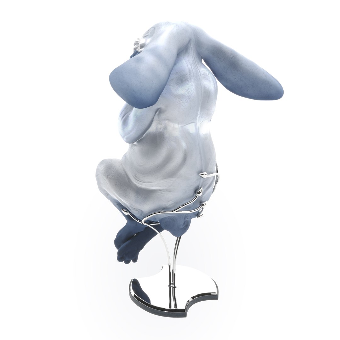 Rabbit Blue Sculpture 3D - TurboSquid 1441214