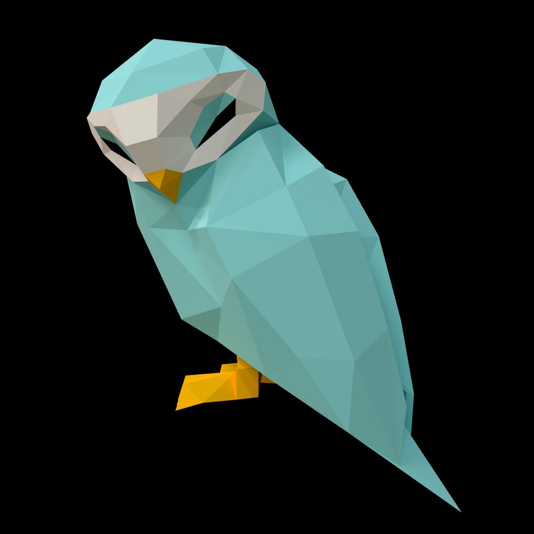 Low Poly Owl Model Origami 3D 3D Print Model 3D - TurboSquid 1815380