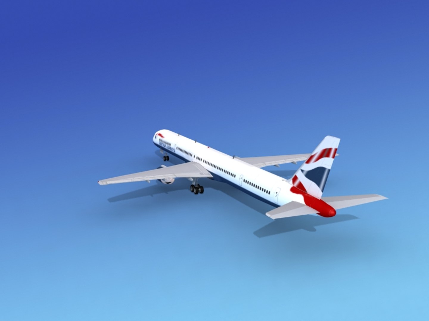 Airline Boeing 757 757-300 3d Model