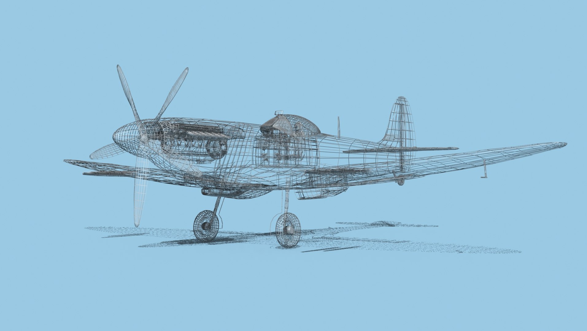 3D Supermarine Spitfire Mk 14e V05 - TurboSquid 1925224