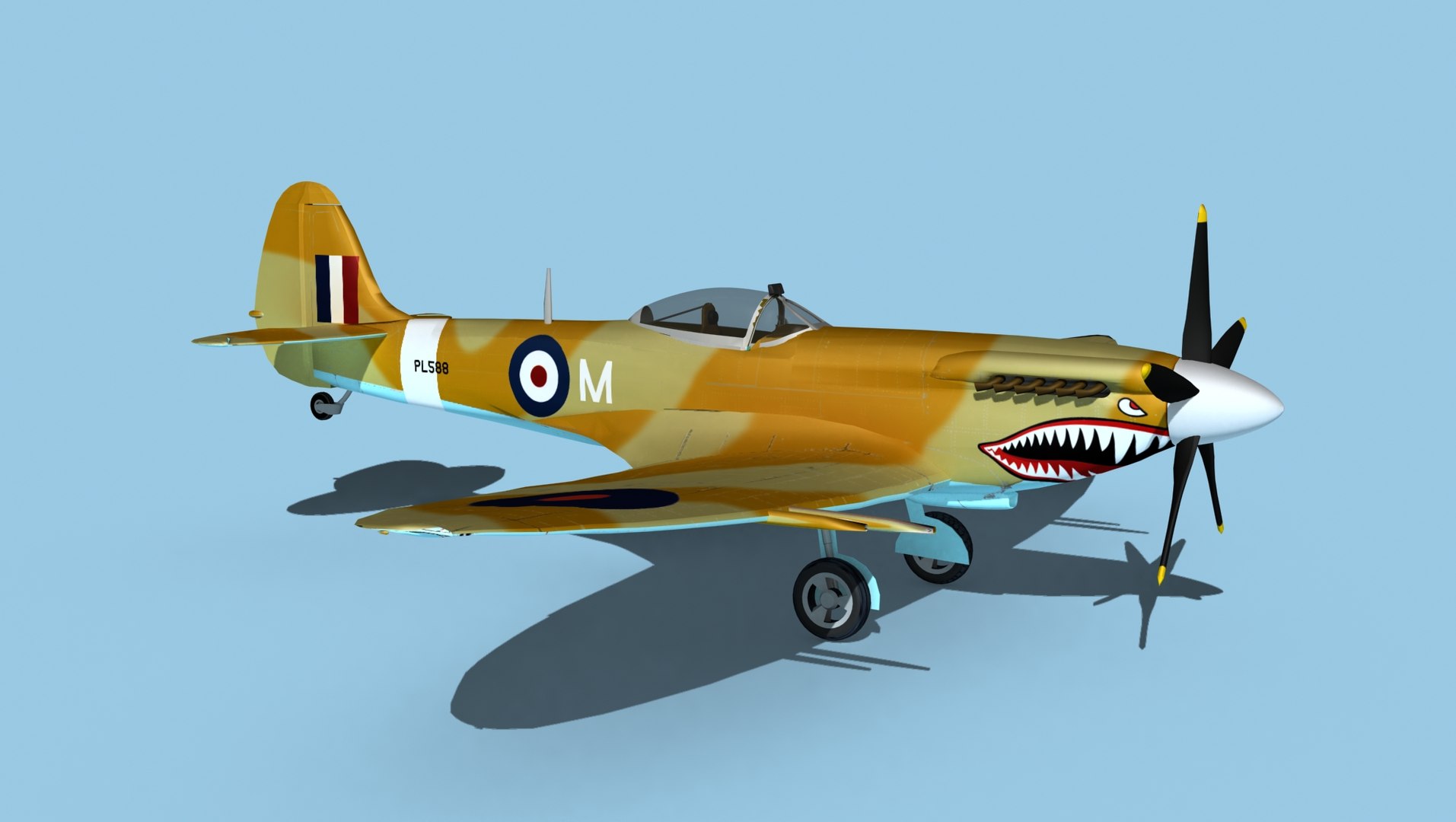 3D Supermarine Spitfire Mk 14e V05 - TurboSquid 1925224