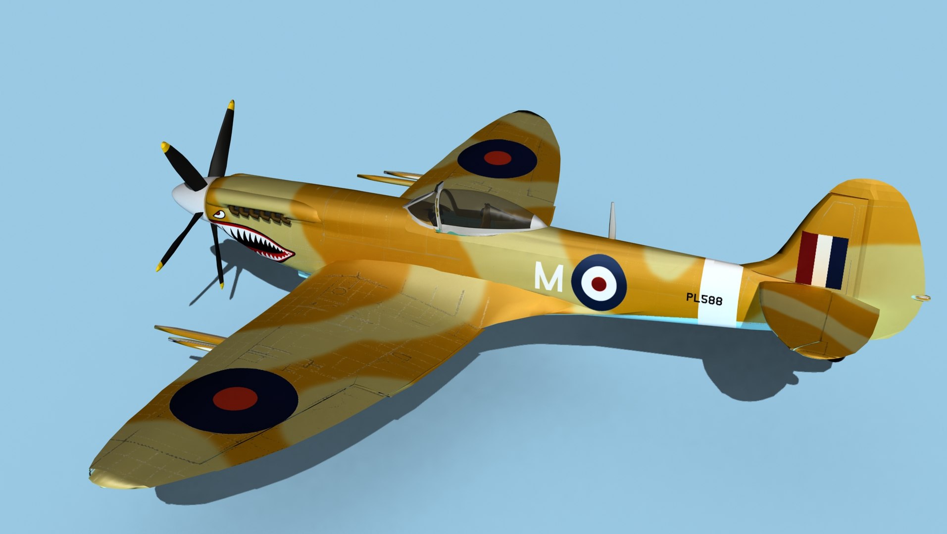 3D Supermarine Spitfire Mk 14e V05 - TurboSquid 1925224