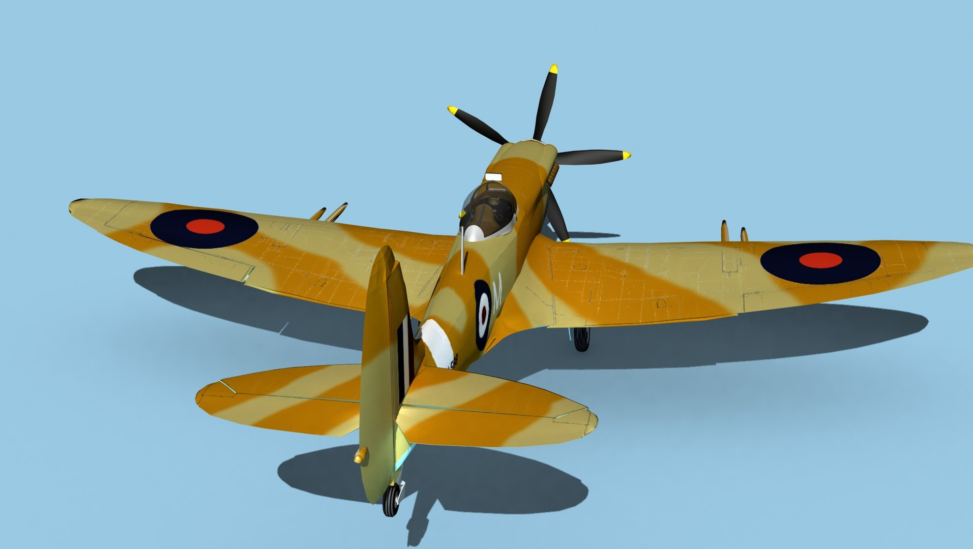 3D Supermarine Spitfire Mk 14e V05 - TurboSquid 1925224