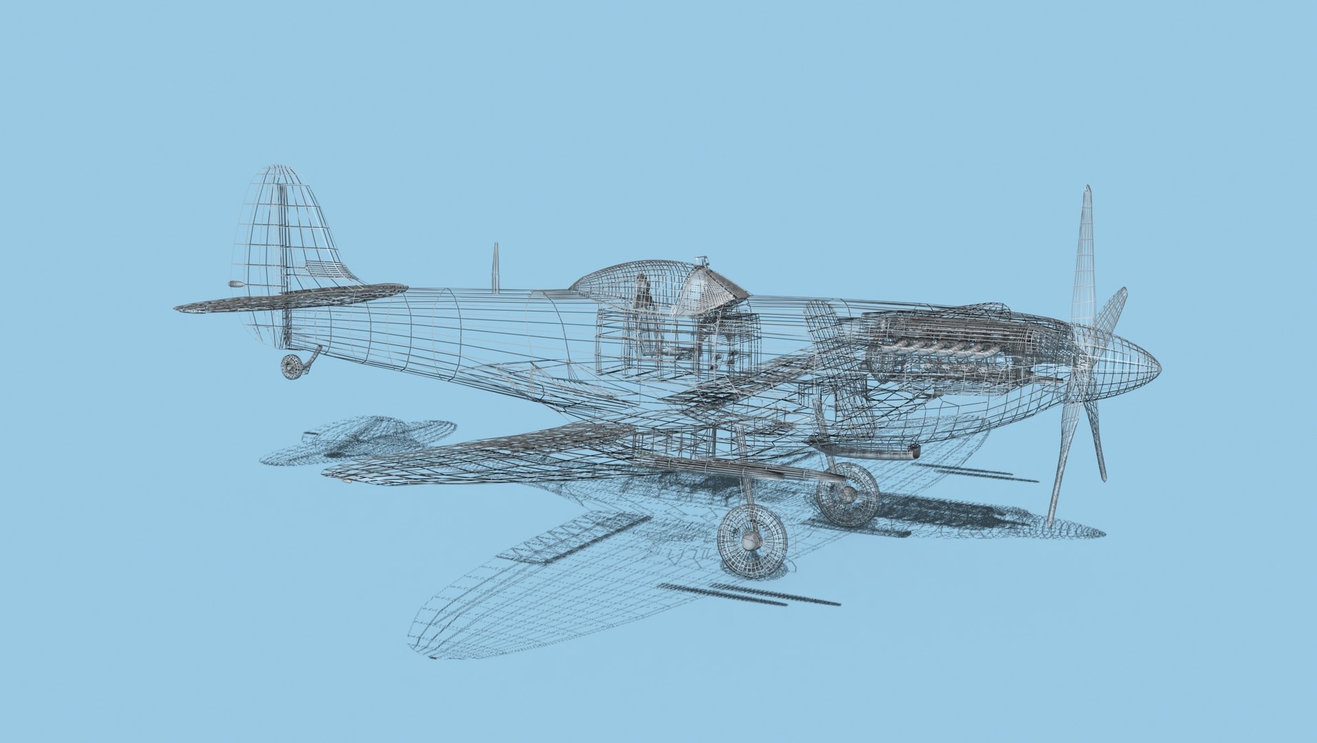 3D Supermarine Spitfire Mk 14e V05 - TurboSquid 1925224