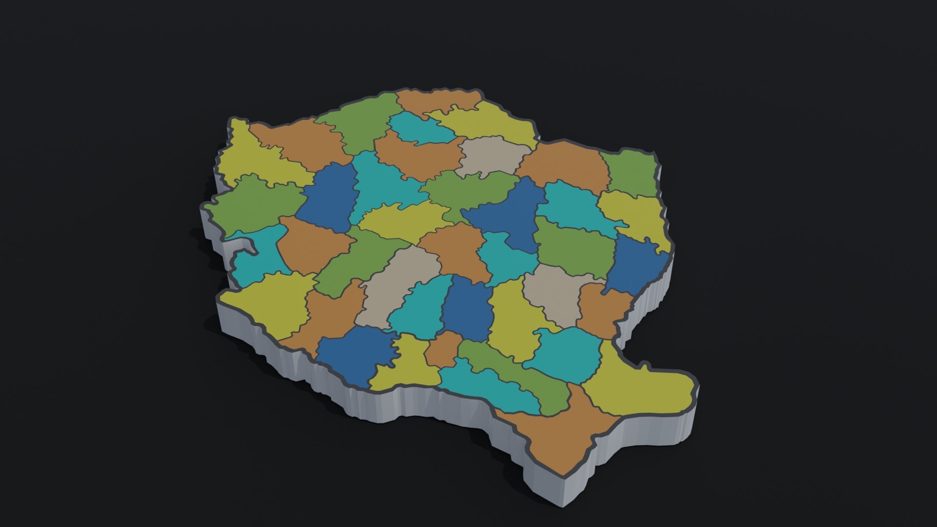 Political Map Of Romania 3D Model - TurboSquid 1719652