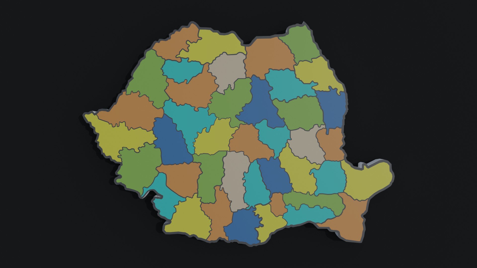 Political Map Of Romania 3D Model - TurboSquid 1719652